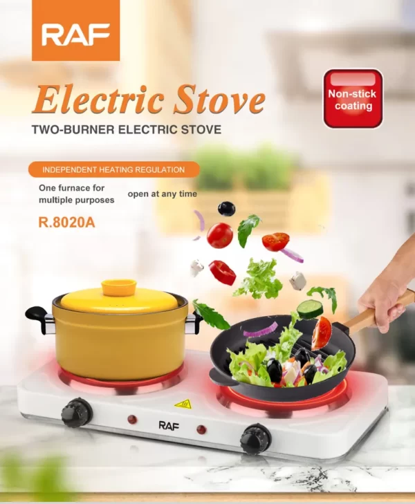 Buy RAF Double Hot Plate Electric Cooker | R8020A | Dombelo UG