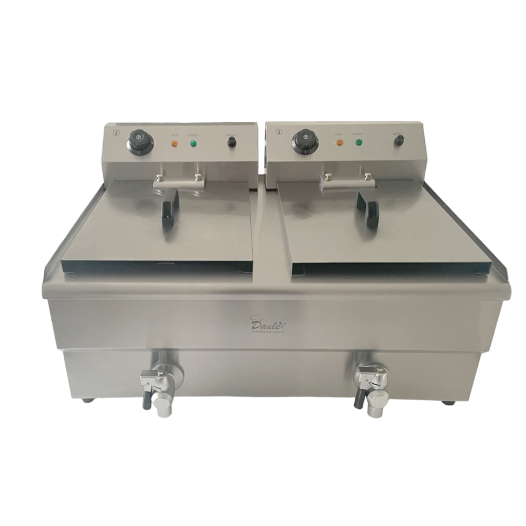 Buy Commercial Electric Double Deep Fryer - Dual Drain | Dombelo UG