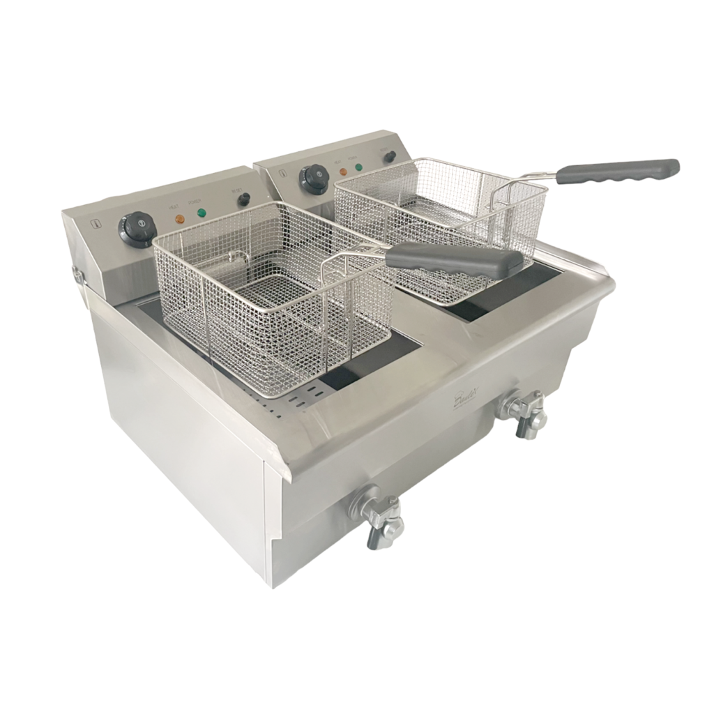 Buy Commercial Electric Double Deep Fryer - Dual Drain | Dombelo UG